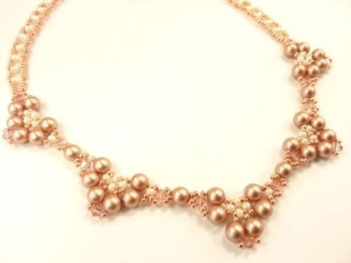 Pearl Cross Weave Full Diagram Instructions Beading Patterns Jewelry ...