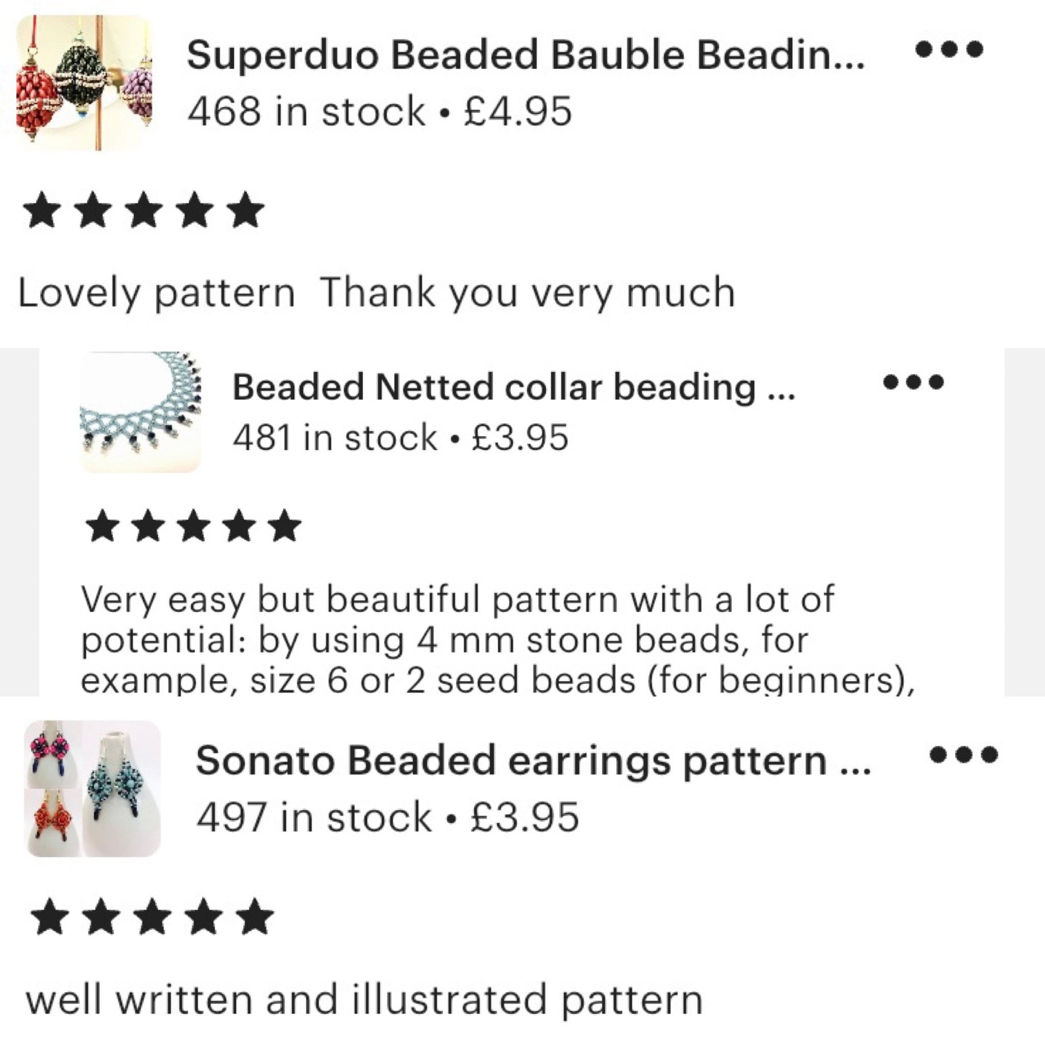 Lupin Stitch and Chenille Stitch 2 Stitches in One Beading Pattern ...