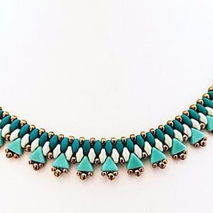 Egyptian Collar Beading Patterns Superduo Kheops Beading Tutorials - Etsy