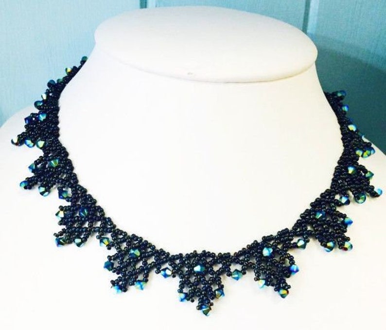 Feather Netted Beadwork Necklace Beading Patterns Diagrams Beading ...