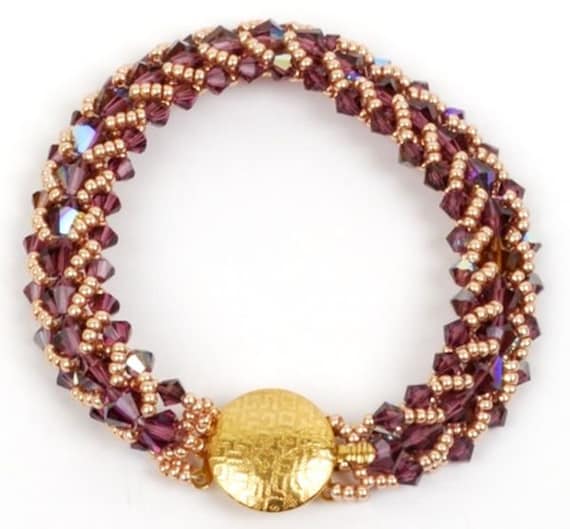 Flat Rope Beading patterns Beading tutorial bracelet photo | Etsy