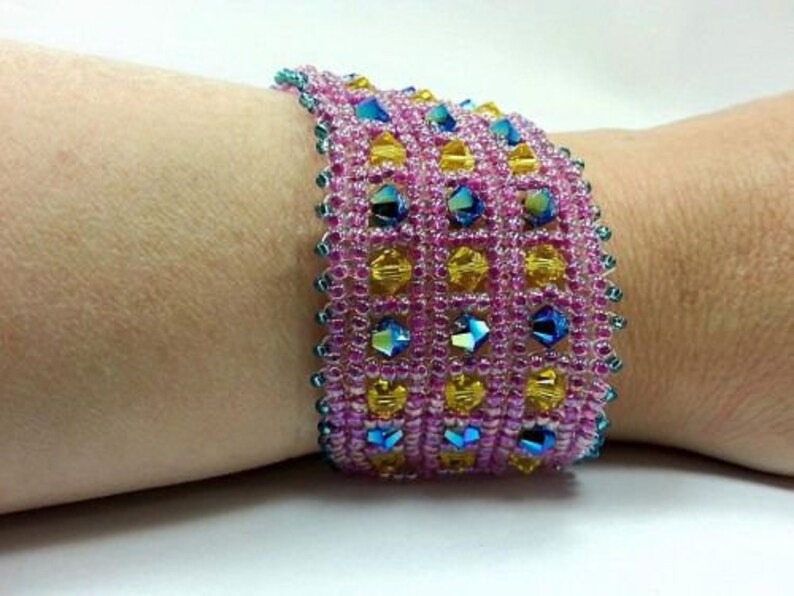 Herringbone Beading Pattern Crystal and Pearl Beading Tutorial Photo ...