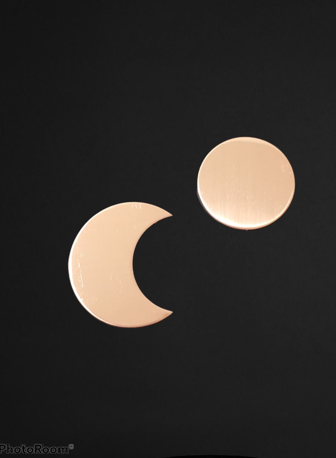 H0013 Circle With Moon Cutout Shape Metal Blanks - Etsy