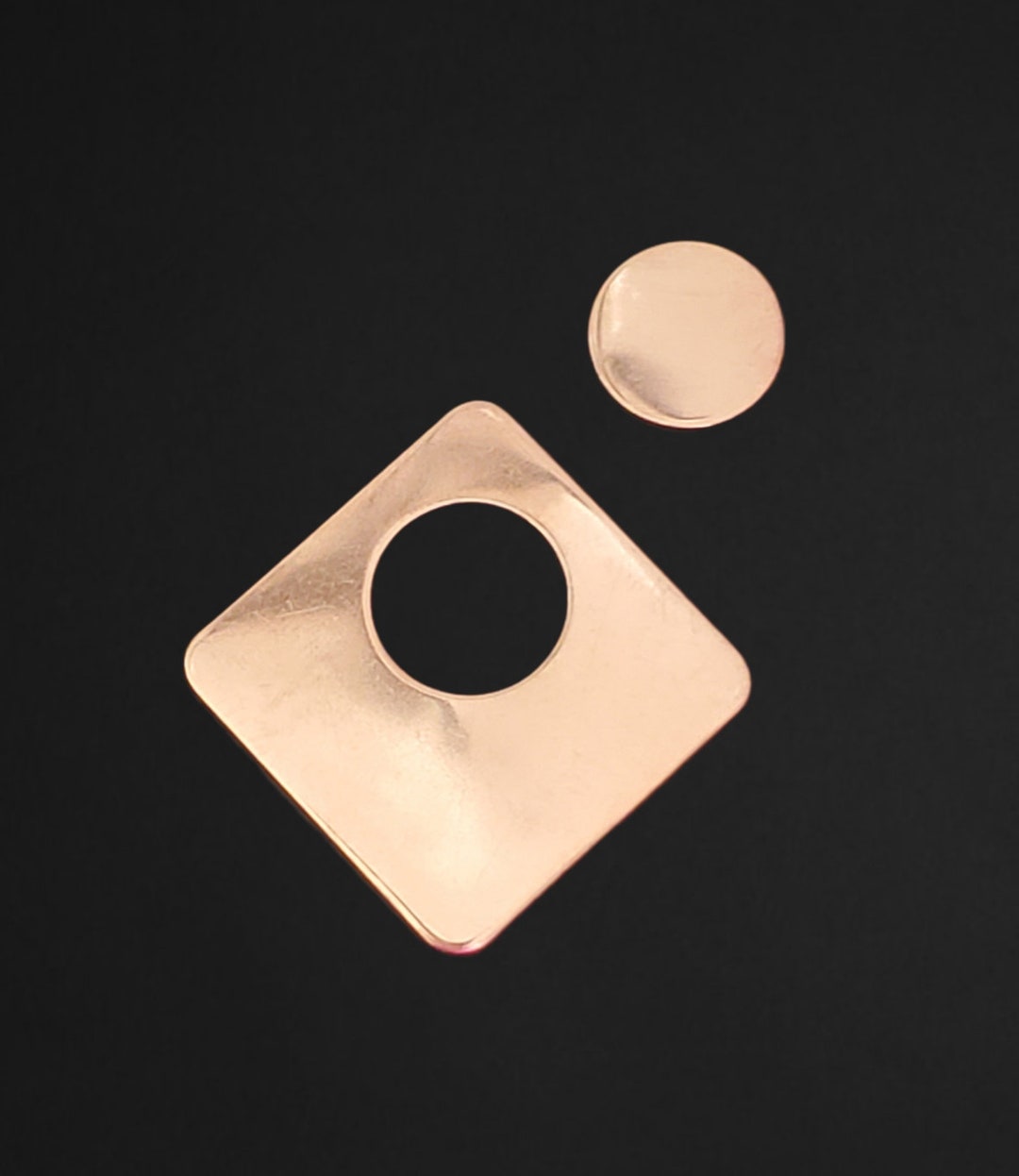 H0014 Circle Inside Square Cutout Shape Metal Blanks - Etsy