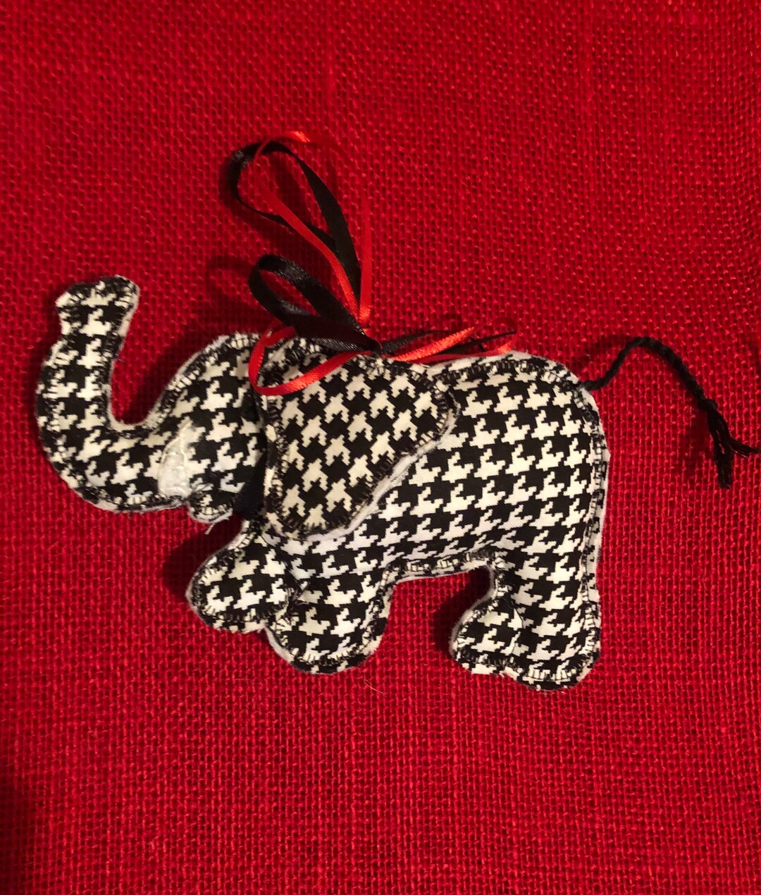 Elephant Ornaments Mascots (houndstooth, Grey, Red) - Etsy