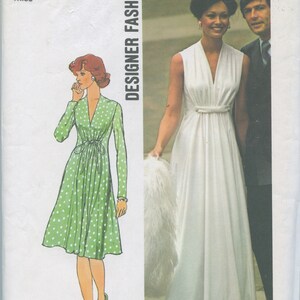 Softly Draped Dress Pattern, Two Lengths, Simplicity 6672 - UNCUT ...