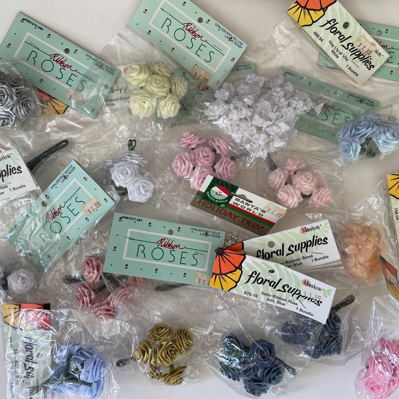 Satin Ribbon Roses - Etsy