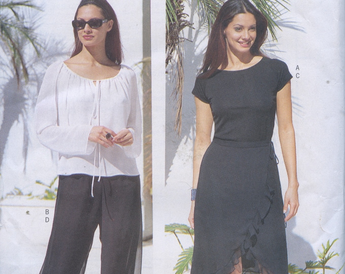 Easy-to-sew Misses Loose Fitting Tops - Simplicity 1660 - UNCUT - Sizes ...