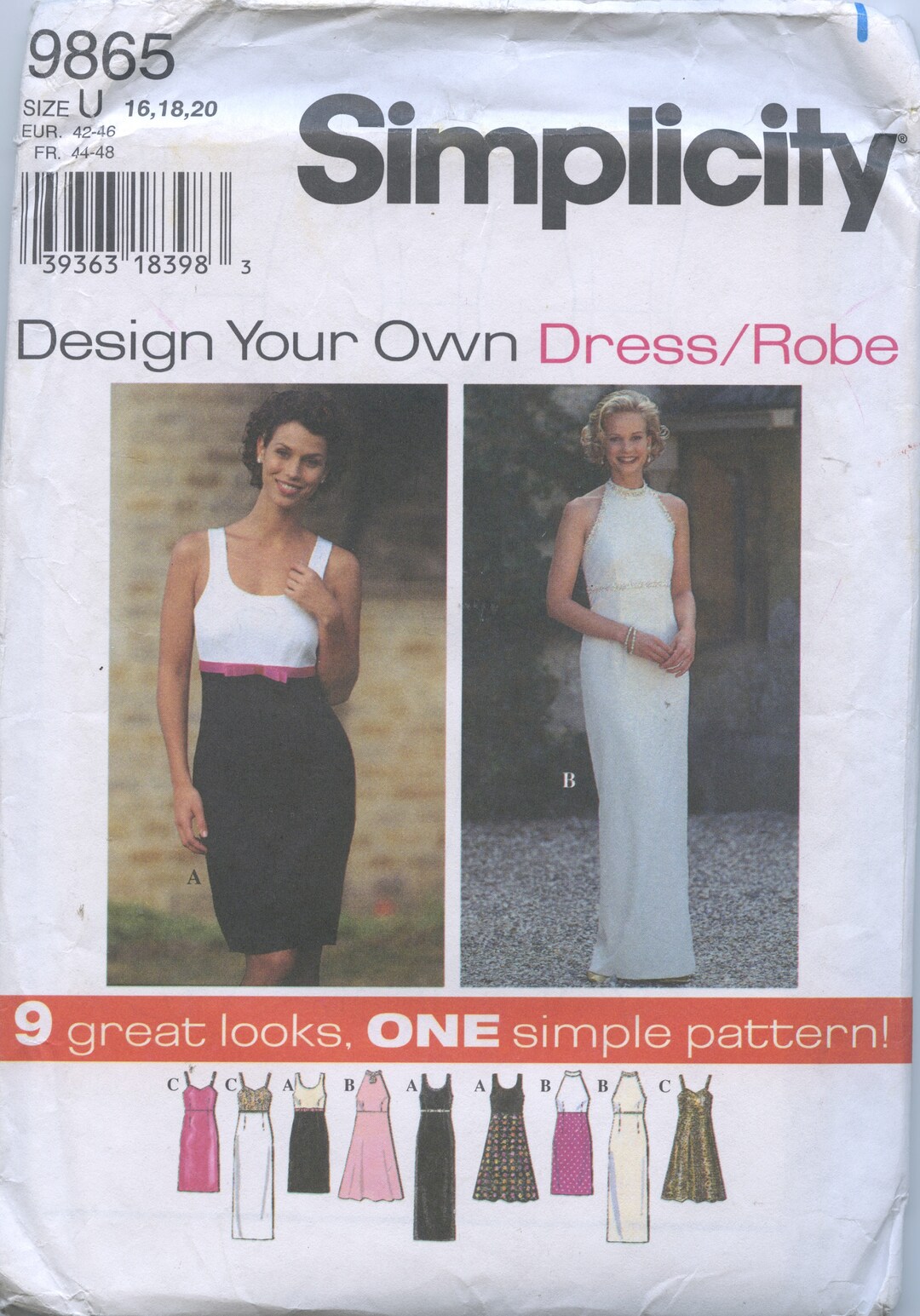 Design Your Own Dress Pattern - Misses Short & Long Dress Variations ...