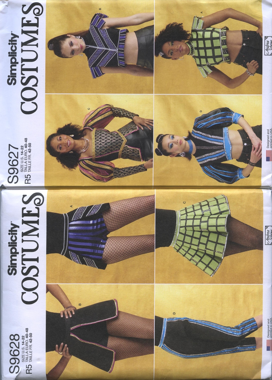 Costume Pants, Skirts, Shorts & Tops - 2 UNCUT Patterns - Simplicity ...