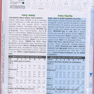 Nine Adorable Child's Play Outfits Pattern - Butterick Fast & Easy 5562 ...