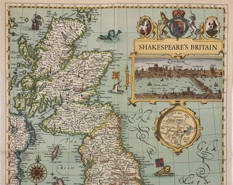 Map of Shakespeare - Etsy