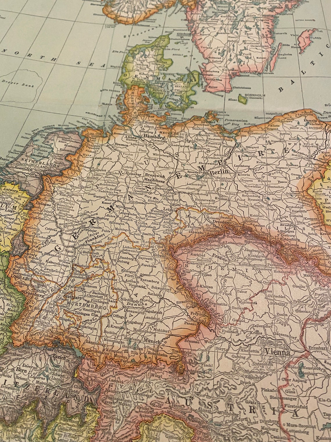 Original July 1915 Map of Europe and Adjoining Portions of Africa ...