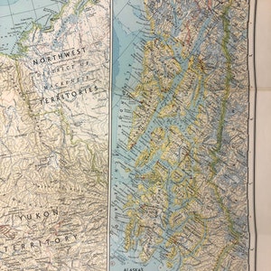 Original June 1956 Map of Alaska, National Geographic - Etsy