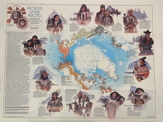 Original February 1983 Map of People of the Arctic National - Etsy