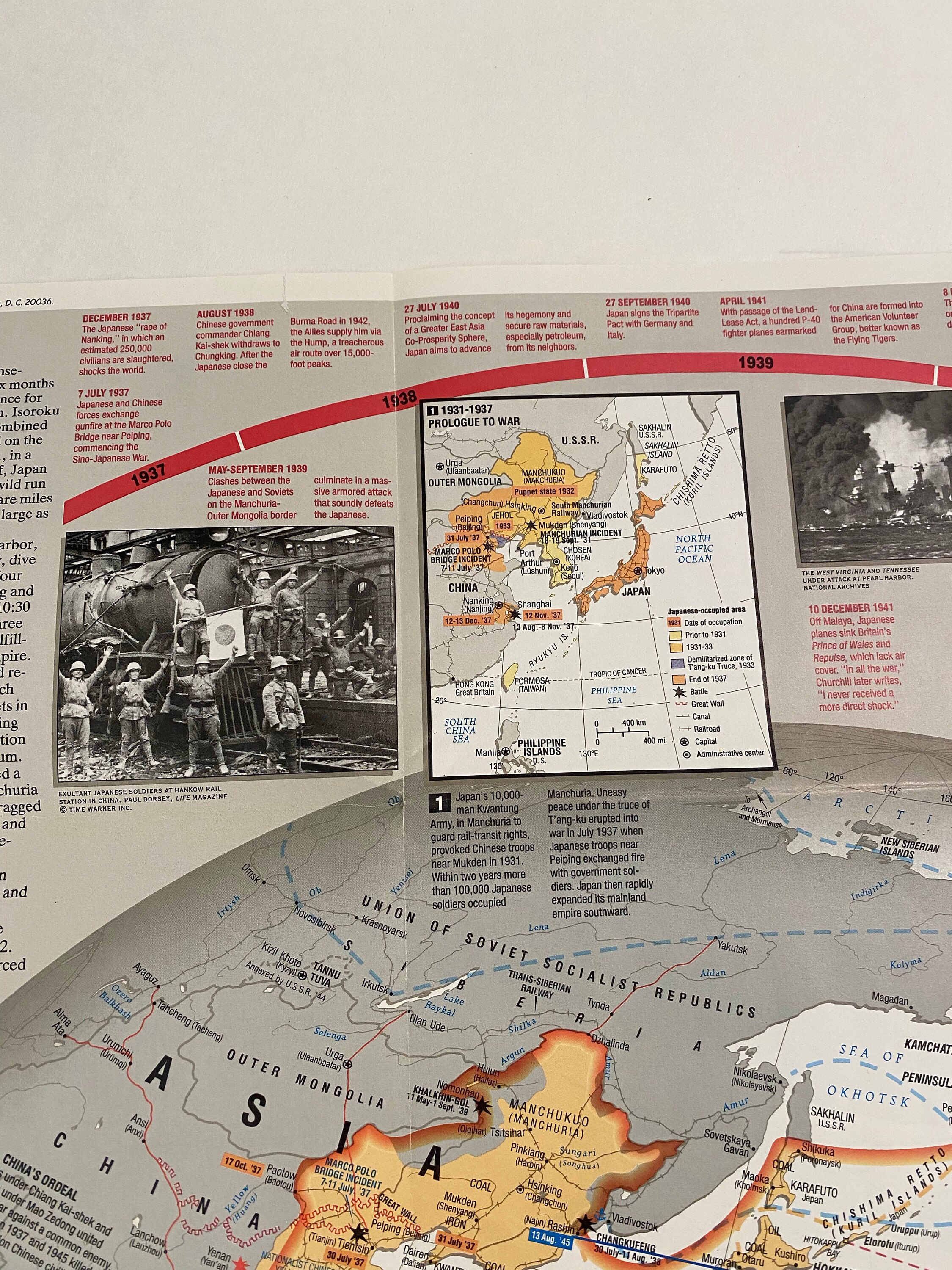 Original December 1991 Map of Europe and Africa/ WW2 Asia and - Etsy