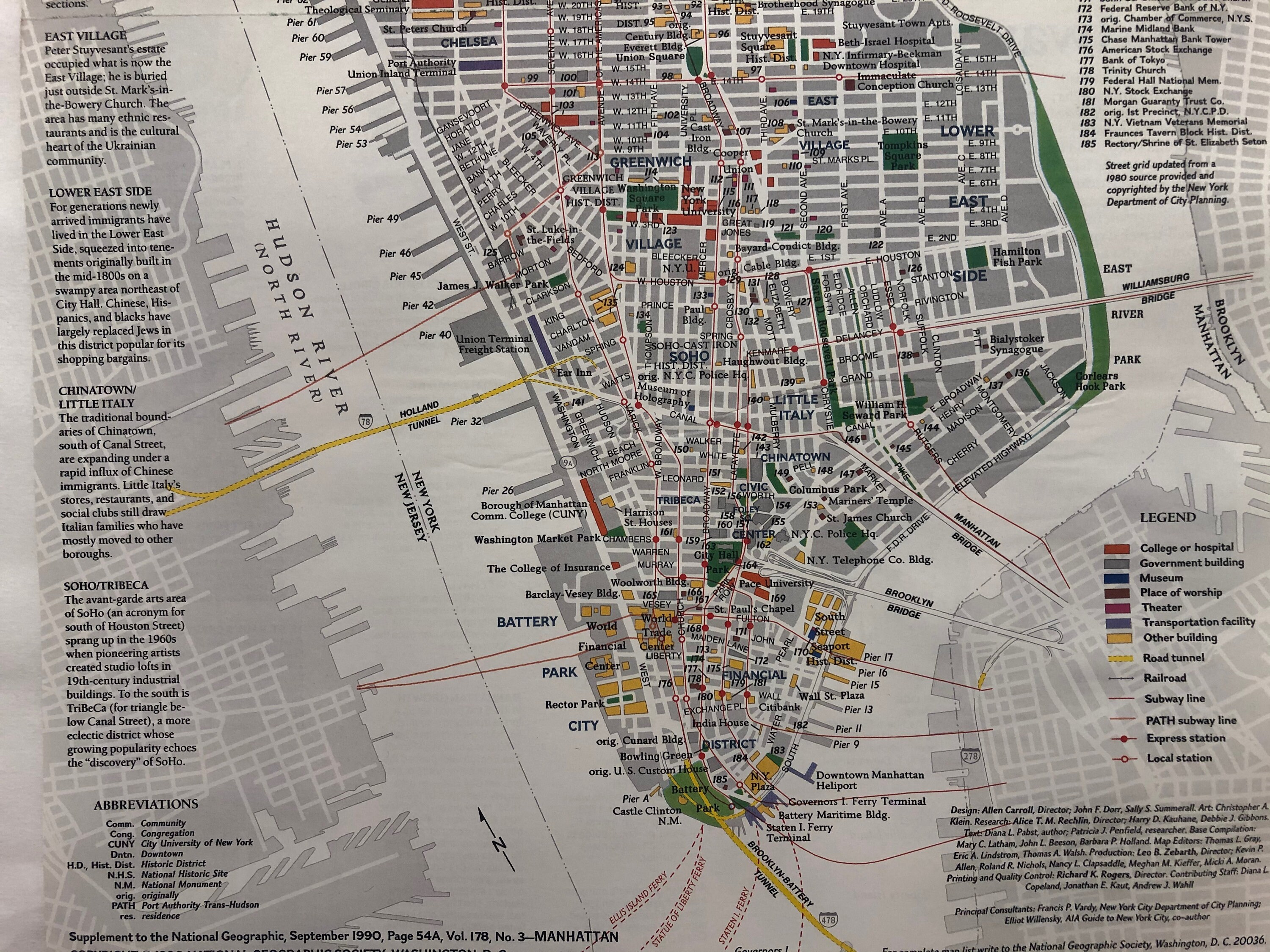 Original September 1990 Map of Special Places of the World: - Etsy