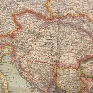 Original July 1915 Map of Europe and Adjoining Portions of Africa ...
