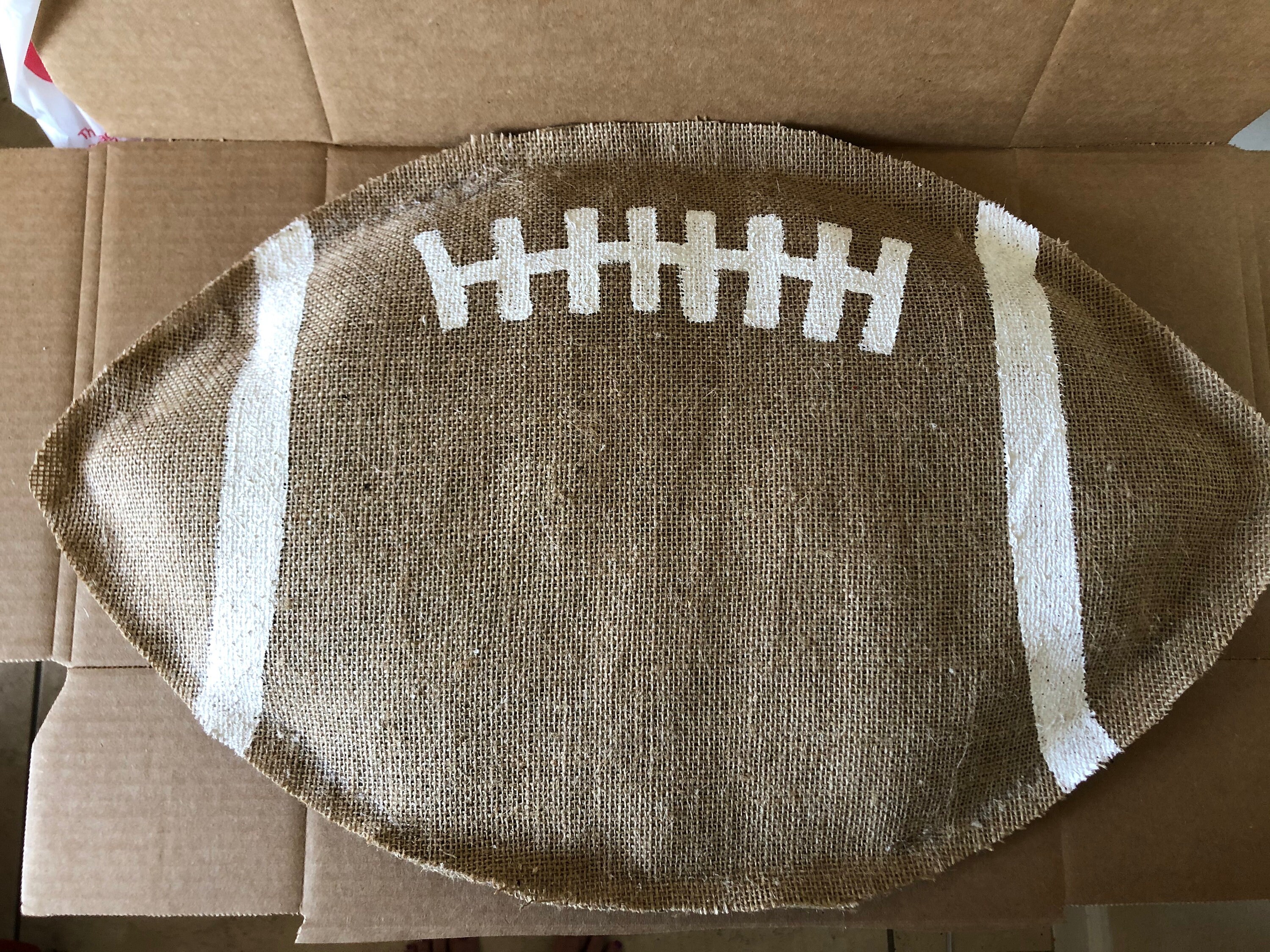 Football Burlap Door Decoration Fall Door Hanger Favorite Season - Etsy