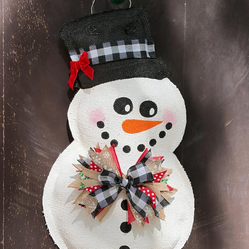 Burlap Snowman - Etsy