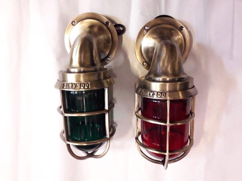 Vintage Nautical Brass Light Fixture Ship Light Restored and - Etsy