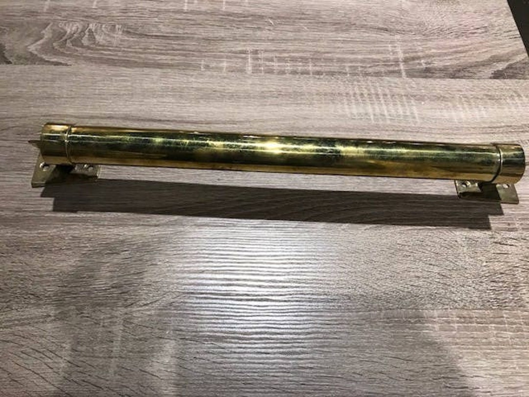 Vintage Hand Crafted Brass Tower Rods or Drawer Pulls - Salvaged From a ...