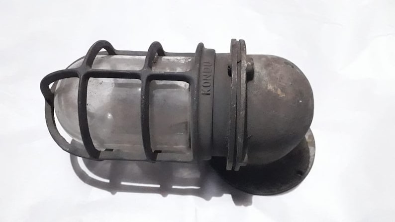 Vinatge Brass Thick Bent Bulkhead Light Fixture Ship - Etsy