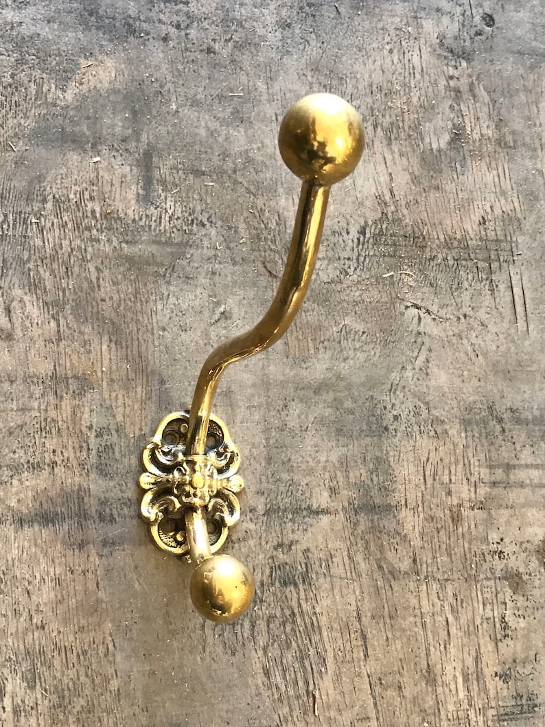 Vintage Large Brass Hooks Salvaged From A Luxury Ship Etsy