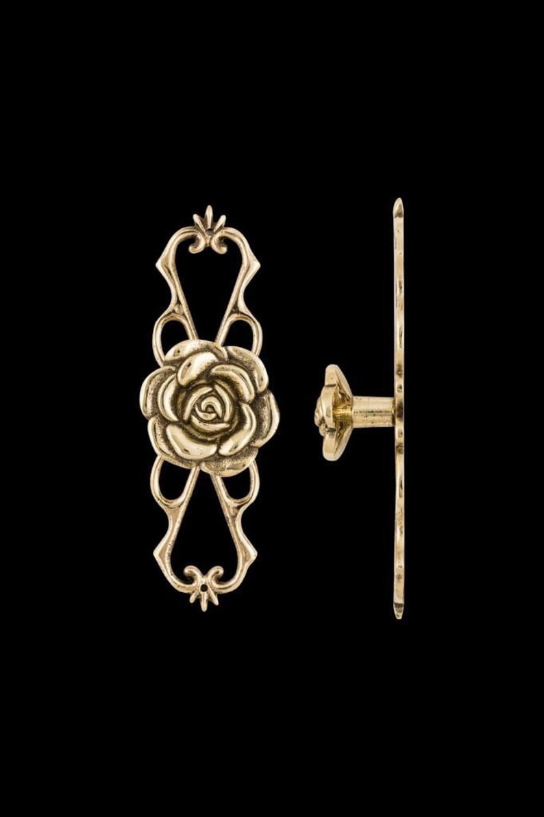 Vintage Medium Hand Crafted Rose Door or Drawer Pulls - Etsy