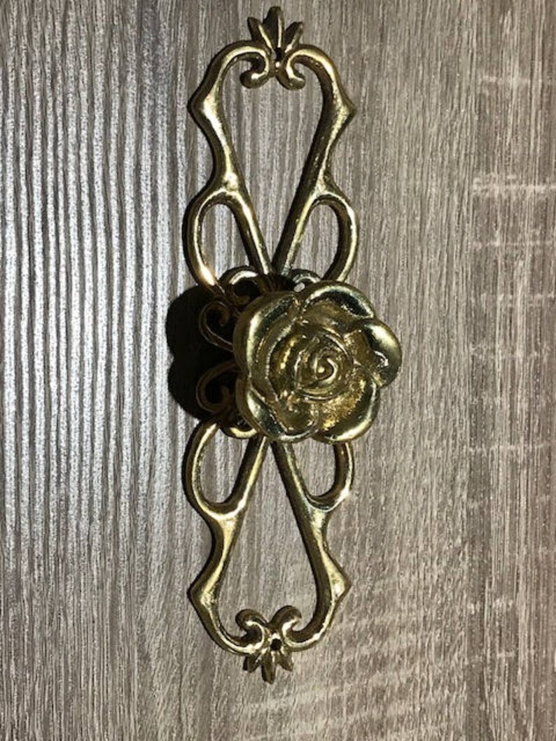 Vintage Medium Hand Crafted Rose Door or Drawer Pulls - Etsy