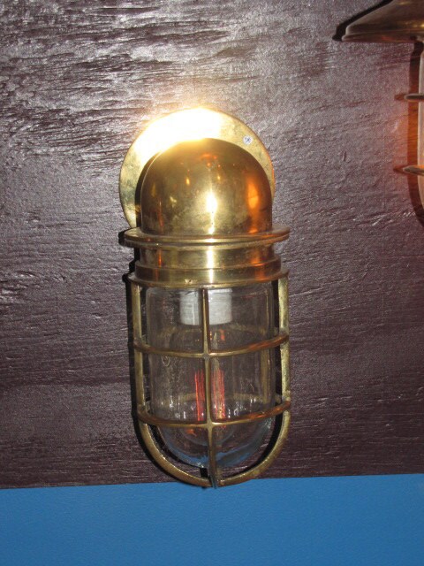 Vinatge Brass Thick Bent Bulkhead Light Fixture Ship - Etsy