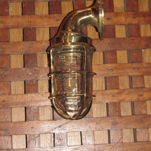 Vintage Nautical Brass Light Fixture- Ship Light- Restored and Rewired ...