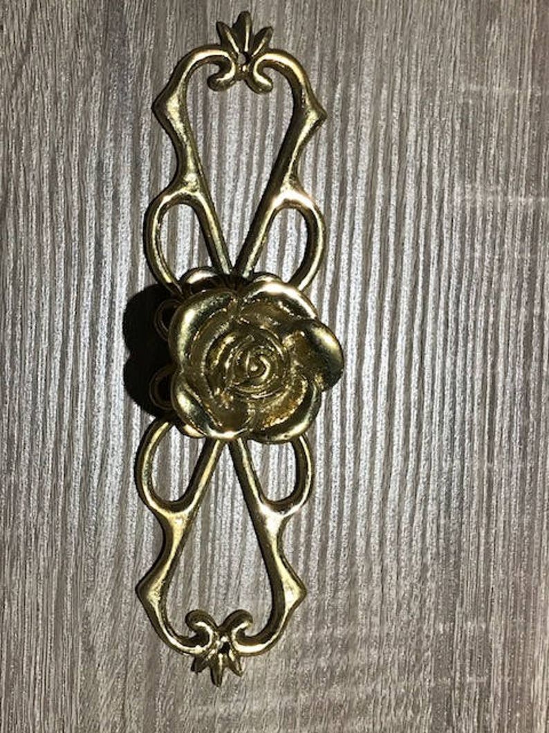 Vintage Medium Hand Crafted Rose Door or Drawer Pulls - Etsy