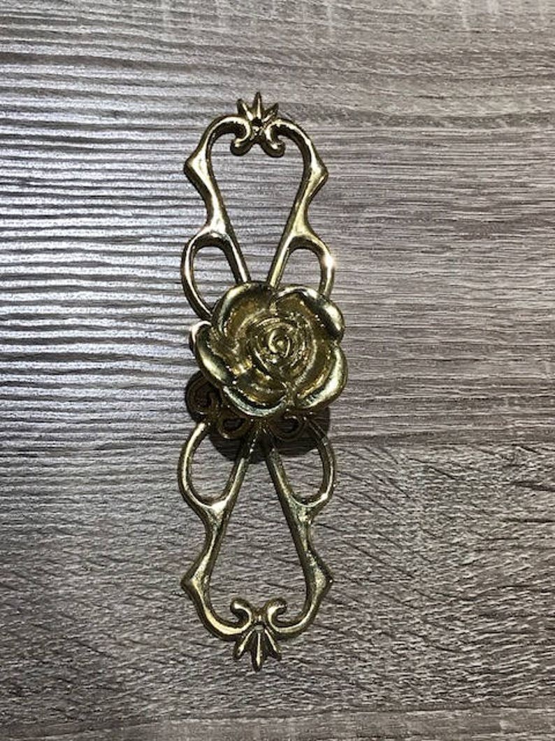 Vintage Medium Hand Crafted Rose Door or Drawer Pulls - Etsy