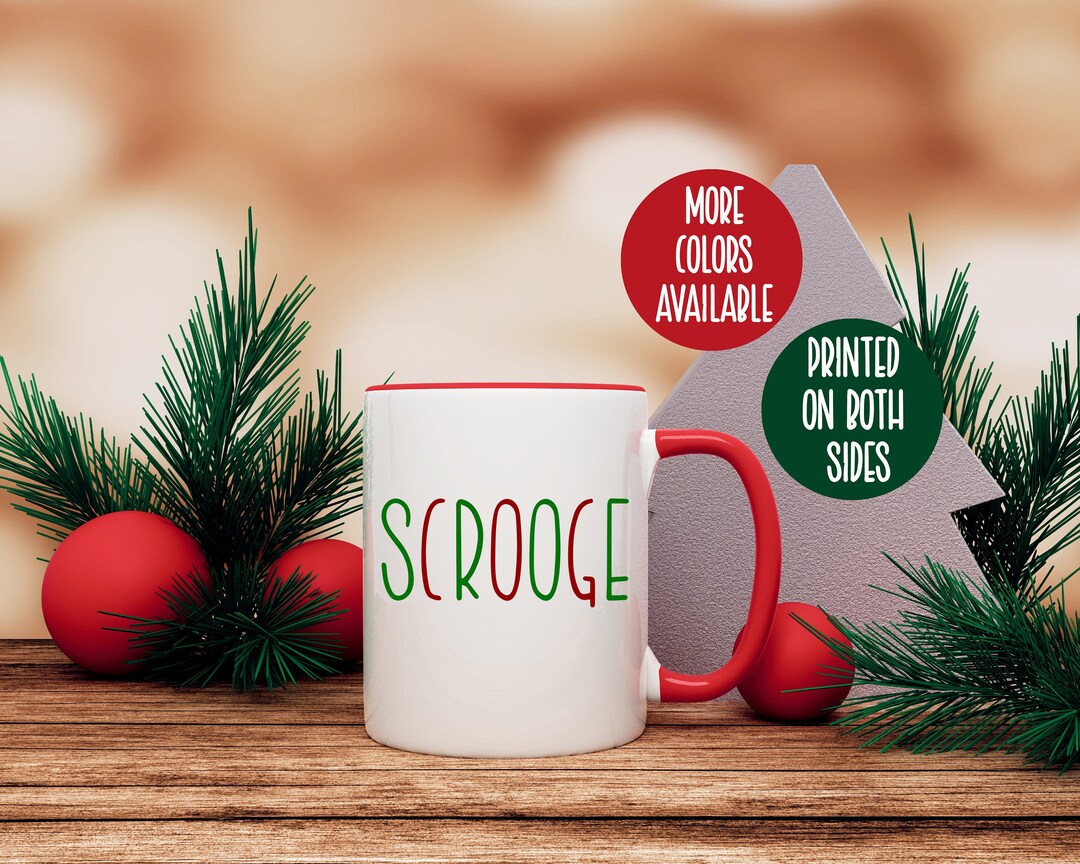 Scrooge Christmas Mug / Farmhouse Christmas Mug / Red Green Holiday Mug ...