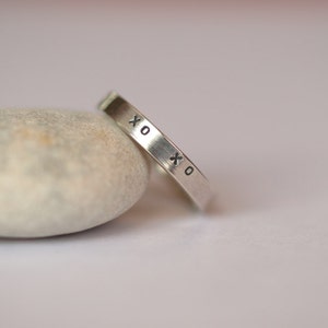 Silver Ring With Gold Heart, Personalised Affirmation Message Ring, 9ct ...