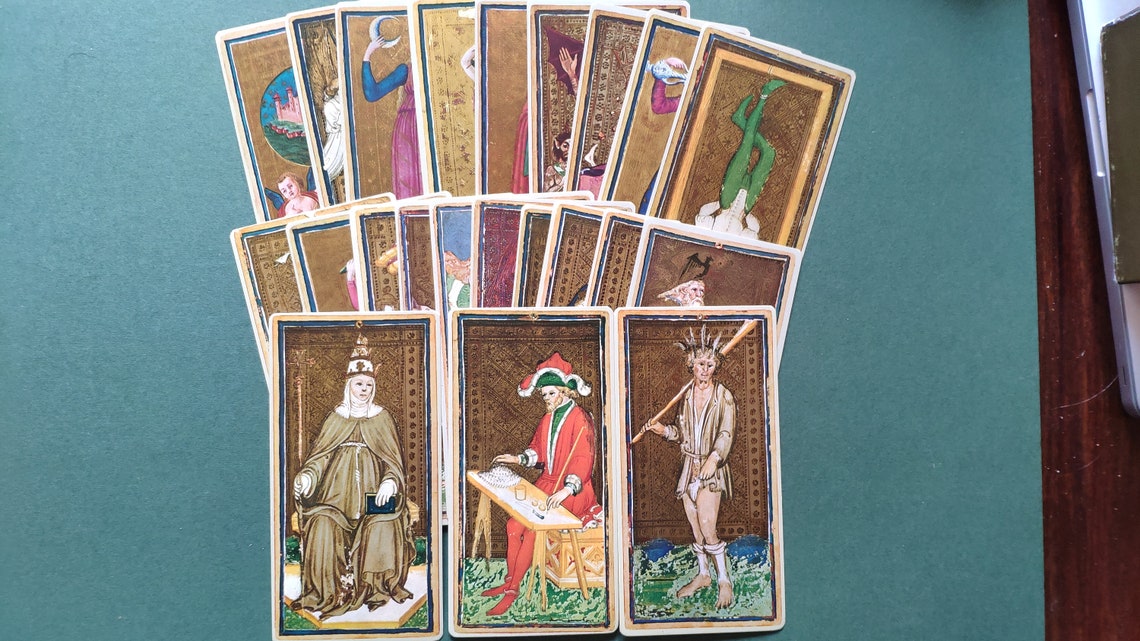 1975 I TAROCCHI DEI VISCONTI Preowned, Large Format Cards in a Book ...
