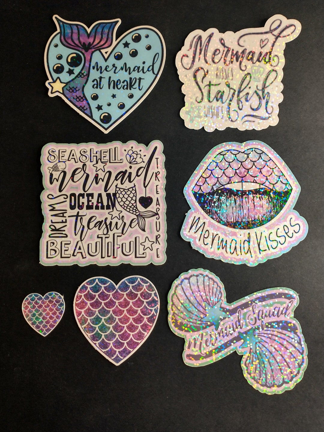 Mermaid Sticker,kisses, Beach, Shells, Nautical, Sea Queen, Siren ...