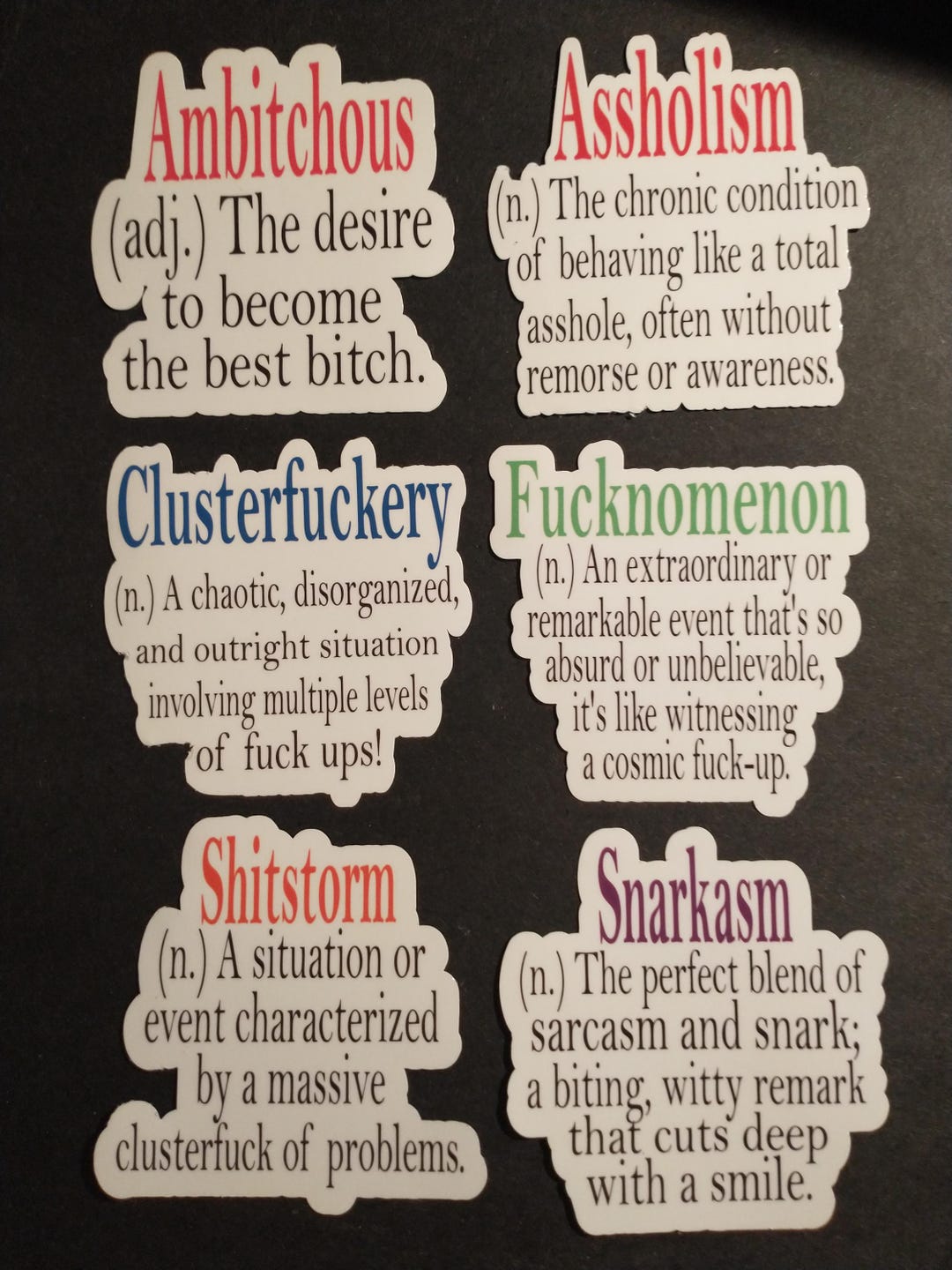 Cuss Words,funny,profanity Sticker,swear, Cursing,vulgar, Inappropriate ...