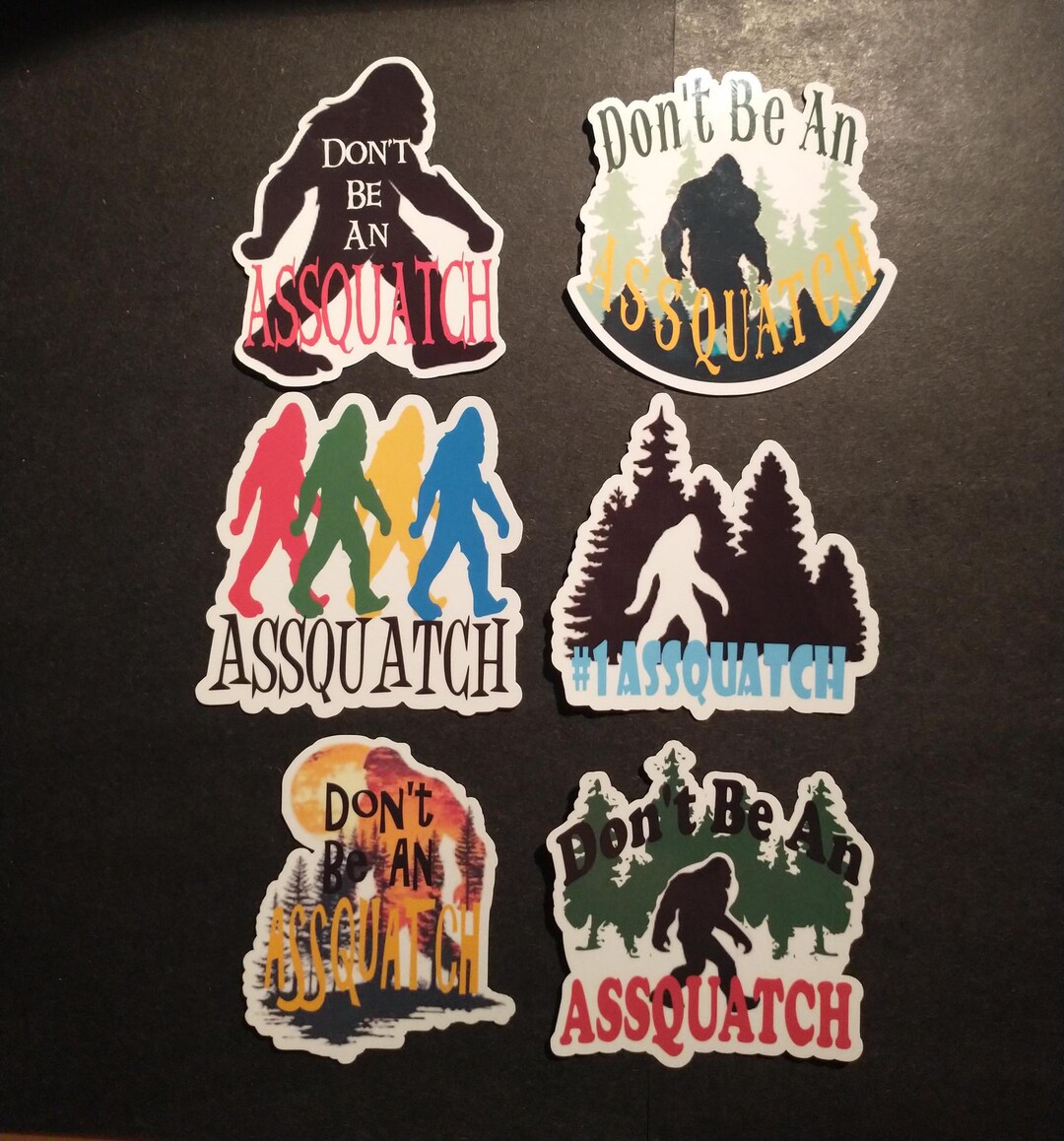 Assquatch Stickers, Big Foot, Yeti, Sasquatch, Mythical, Kindle, Kobo ...