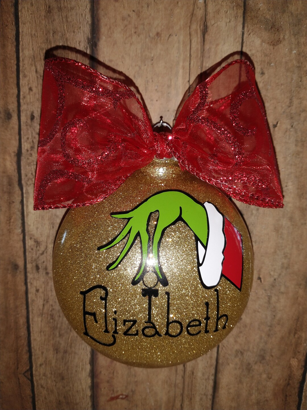 Grinch Personalized Christmas Ornament, Name, Grinch, Christmas ...