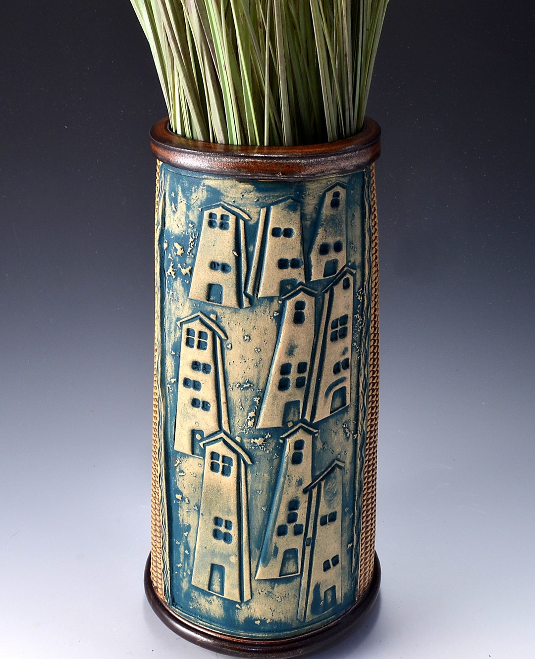 Tall Sculptural Stoneware Jar With Beach House Knob on the - Etsy