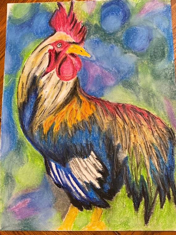 Colorful Rooster Painting