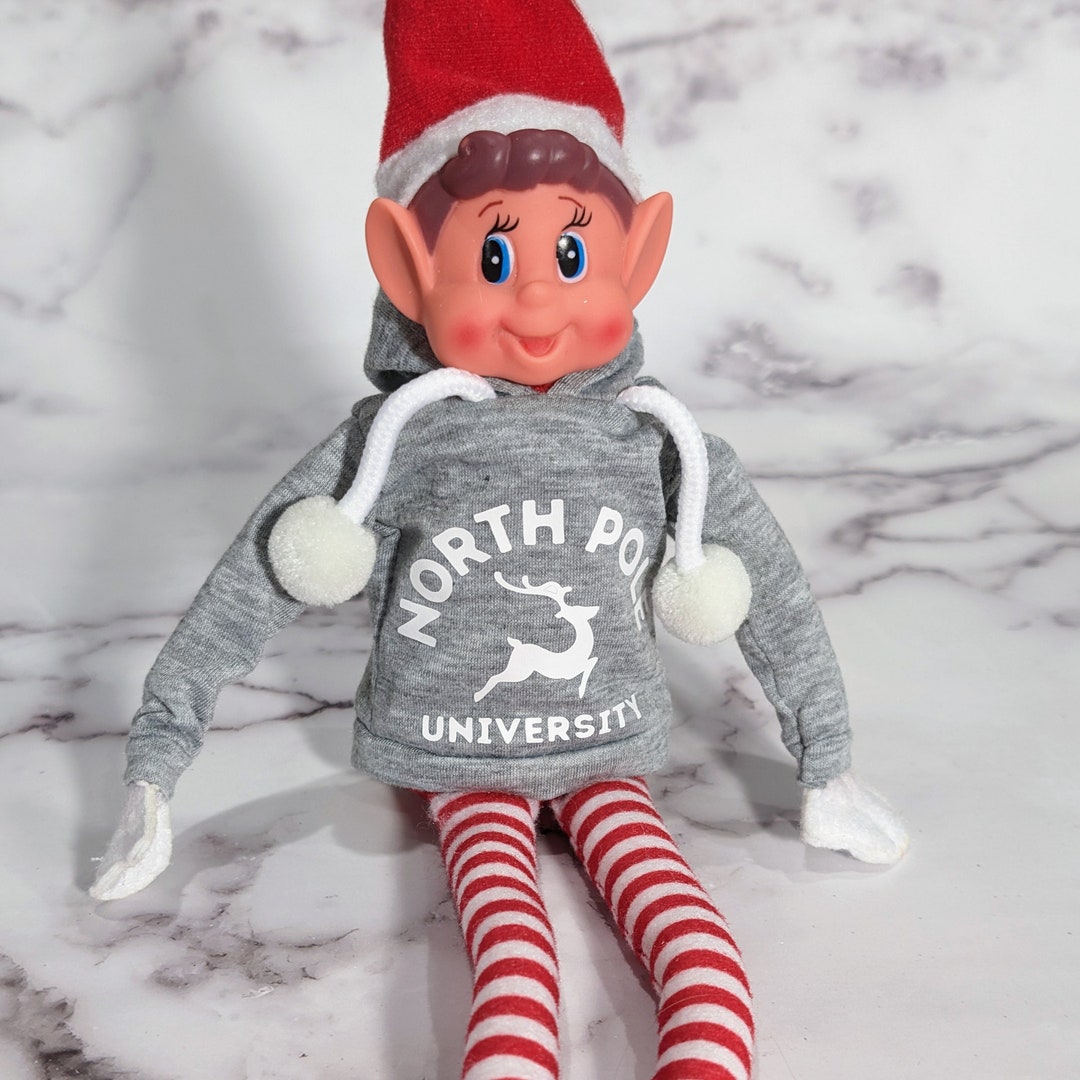North Pole University Elf Hoodie Shirt for Elves and 11-12 Inch Dolls - Various Color Choices - Etsy