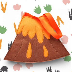 Dinosaur Finger Puppets With Coordinating Volcano Bag - Fun and ...