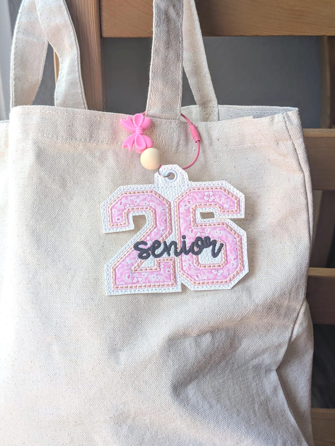 Custom Senior 26 Vinyl Keychain | Colorful Bag Tag | School Spirit Gift ...