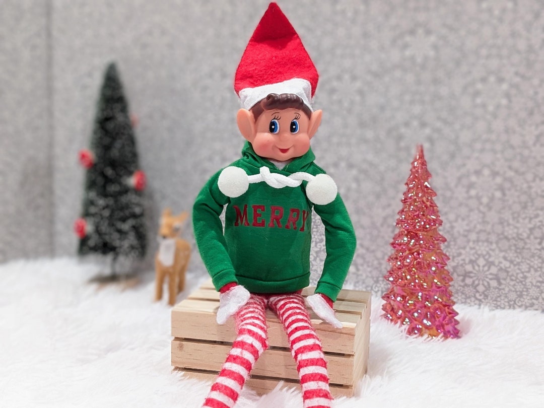 Merry Elf Hoodie Shirt for Elves and 11-12 Inch Dolls - Multiple Color ...