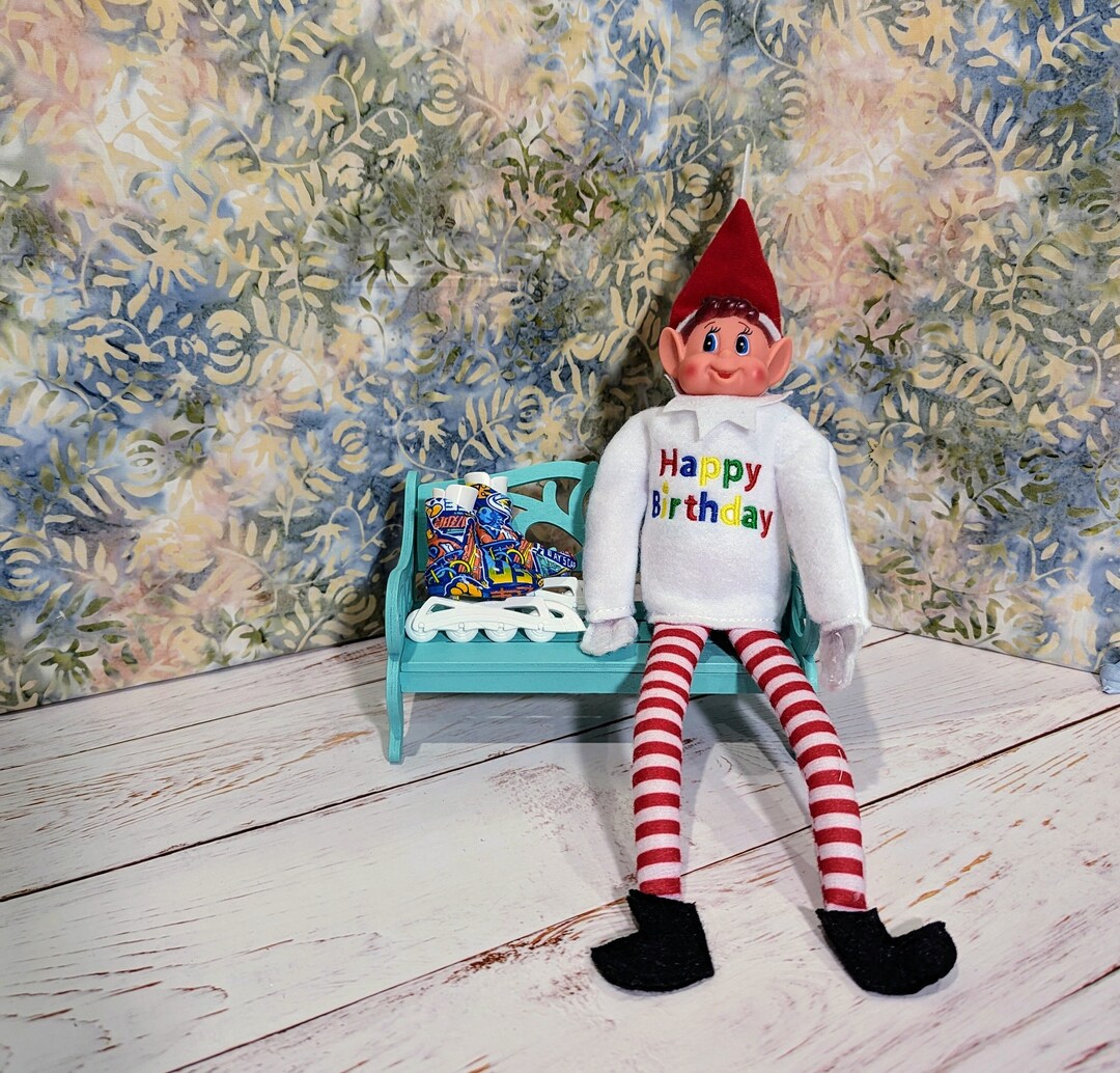 Happy Birthday Elf Shirt - Doll Accessory - Holiday Elf Shirt - Elf ...