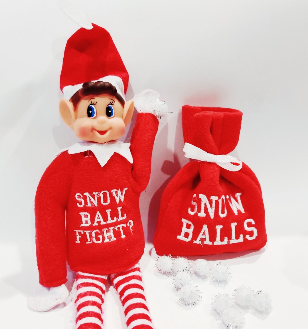 Elf Snow Ball Fight Set Doll Accessory Holiday Elf Toys Elf Accessory ...