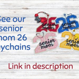 Custom Senior 26 Vinyl Keychain | Colorful Bag Tag | School Spirit Gift ...